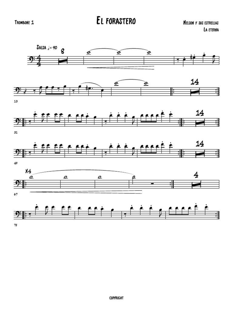 El Forastero - Trombone 1 | PDF