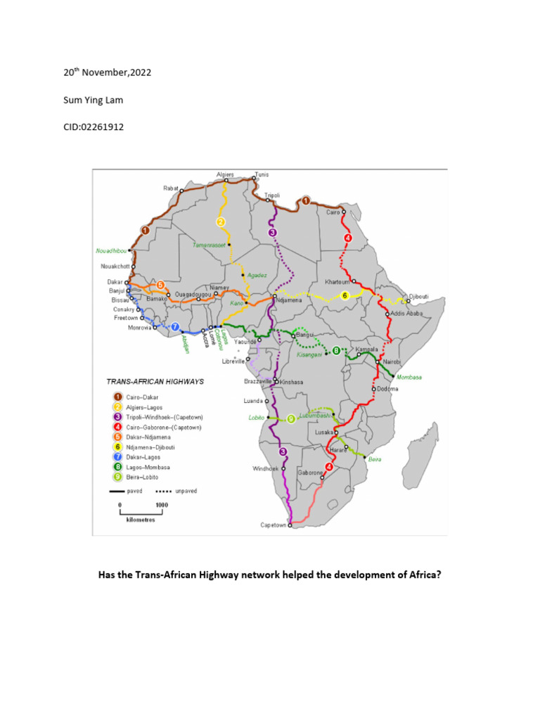 Has The Trans African Highway Helped The Development of Africa | PDF ...