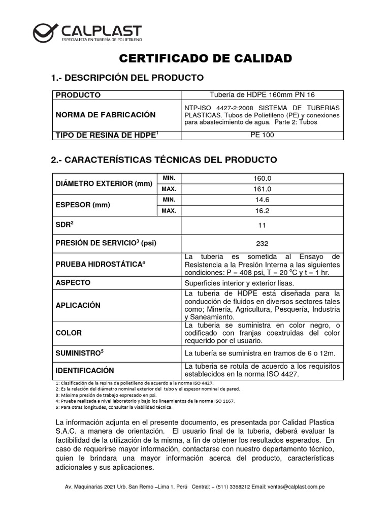 Certificado de Calidad de Tuberìa | PDF | Tubería (transporte de ... Certificado de Calidad de Tuberìa | PDF | Tubería (transporte de ...