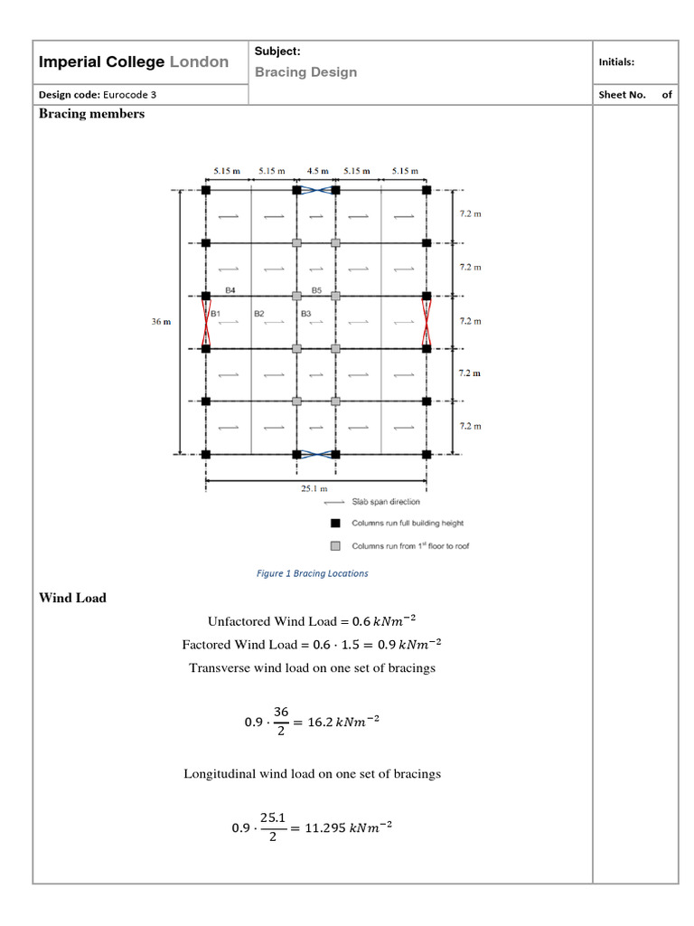 Bracing Design Calculation | PDF | Civil Engineering | Structural Engineering