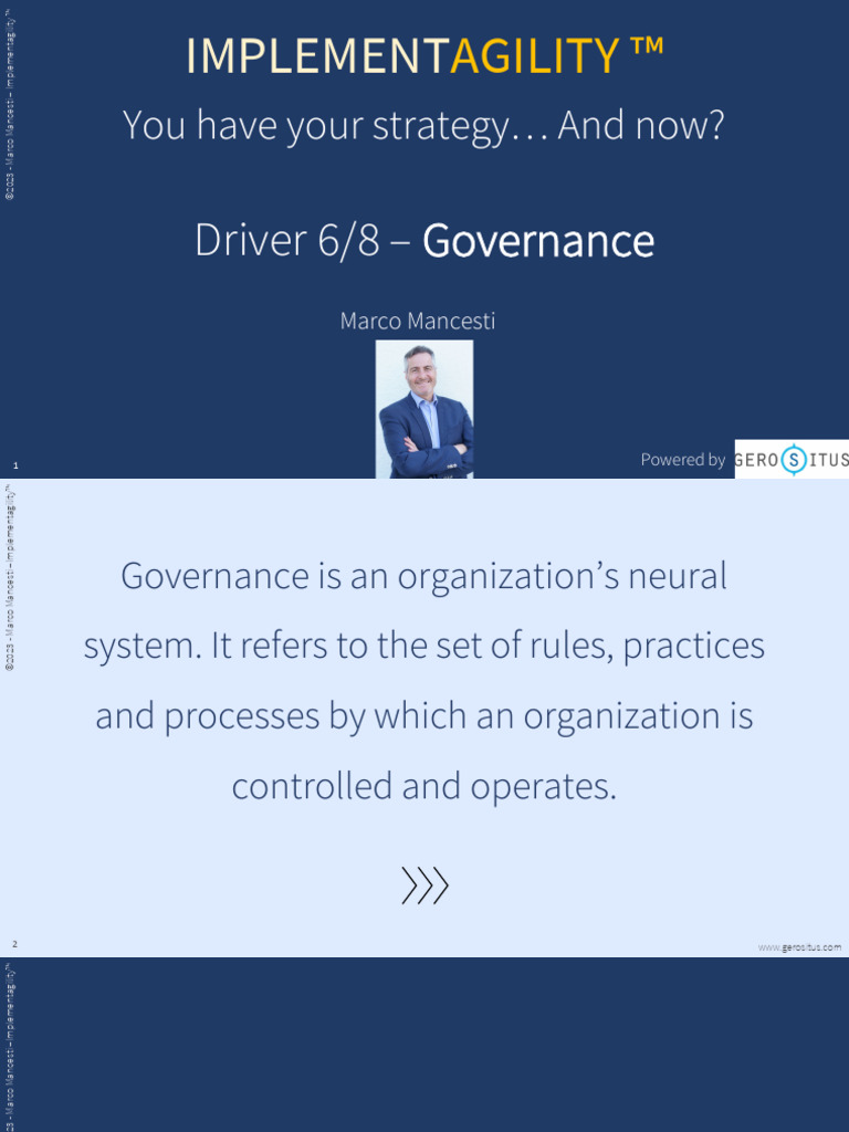 Implementagility 6 Governance | PDF | Governance | Decision Making