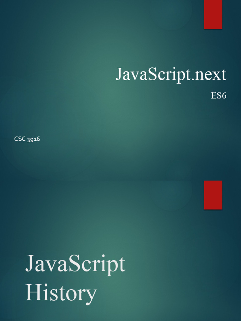 3.EcmaScript 6 Overview | PDF | Java Script | Scope (Computer Science)