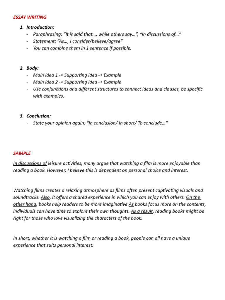 Essay Writing Guide | PDF | General Fiction