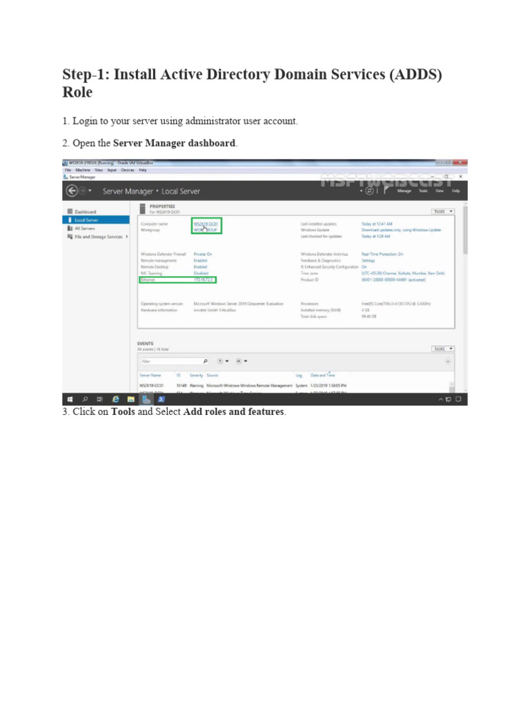 How To Setup Active Directory Domain Service On Windows Server 2019 ...