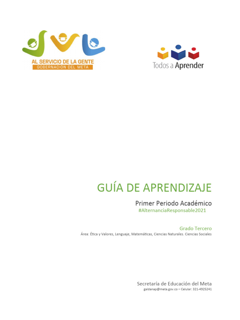 Planeacion Guia de Tercer Grado - Primer Periodo Proyecto Articulador ... Planeacion Guia de Tercer Grado - Primer Periodo Proyecto Articulador ...