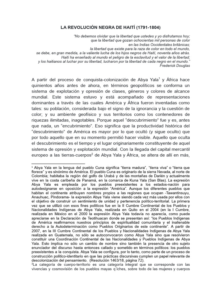 Revolución Haitiana: Libertad Negra | PDF | Esclavitud