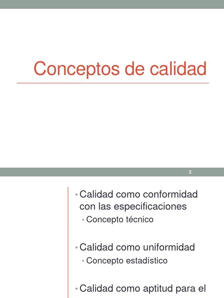 Conceptos de calidad | PDF | Calidad (comercial) | Producto (Negocio)