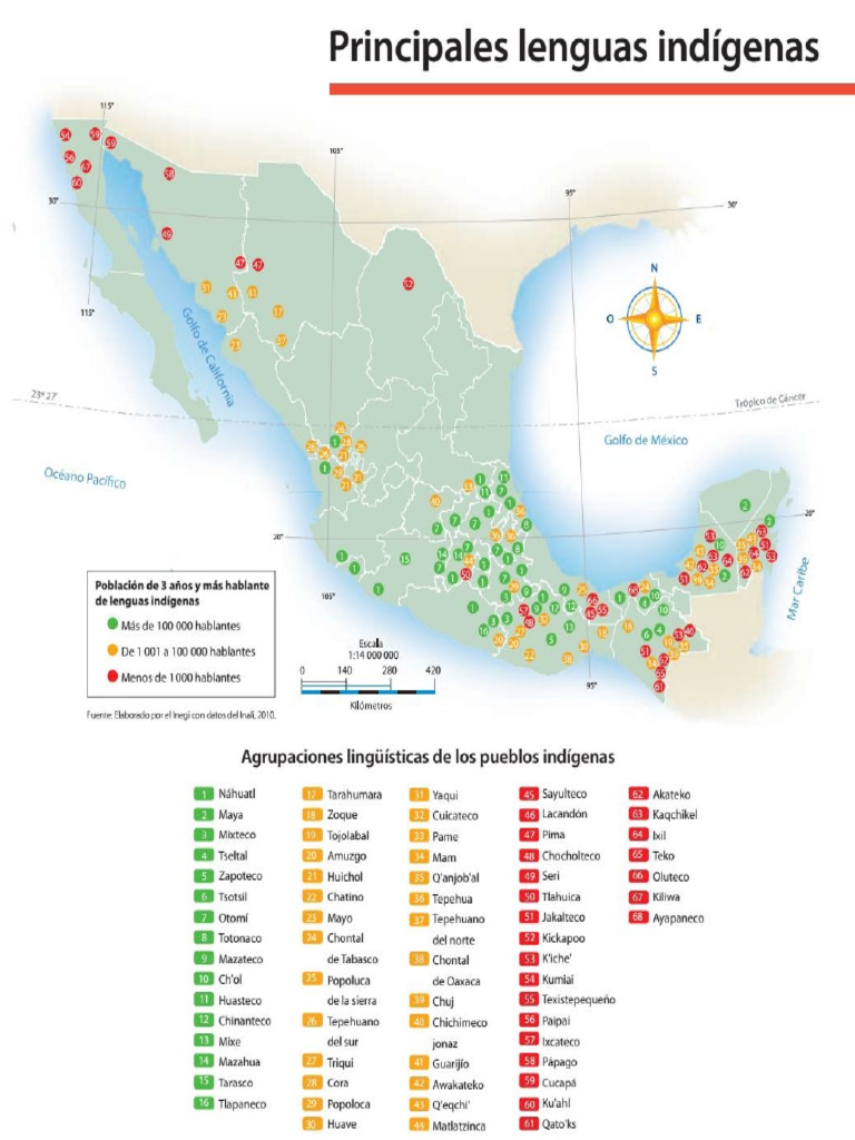 Mapas Principales Lenguas Indigenas | PDF
