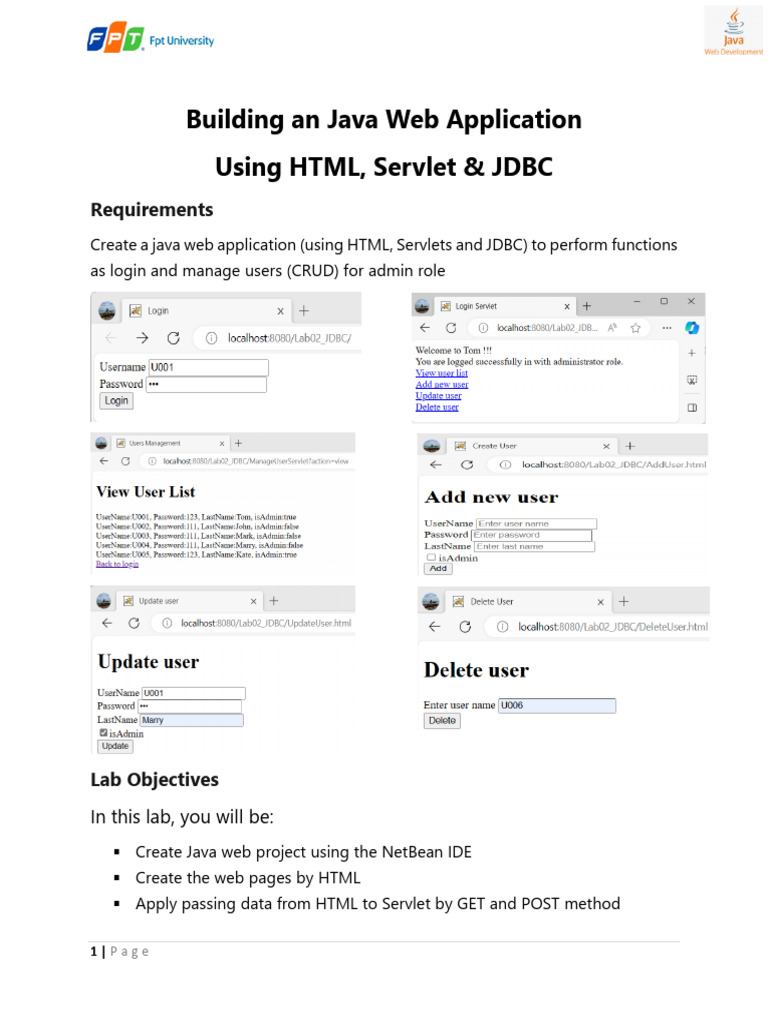 Lab02.2_JDBC_WebApp | PDF Lab02.2_JDBC_WebApp | PDF