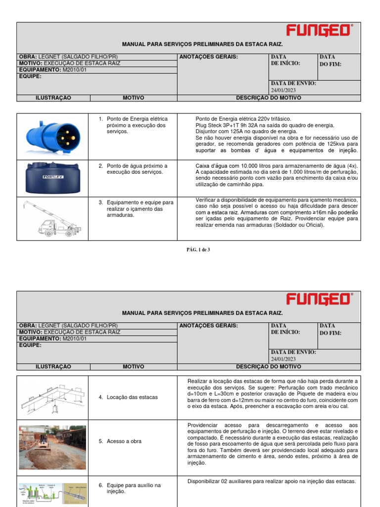 Manual Preliminar - Estaca Raiz | PDF