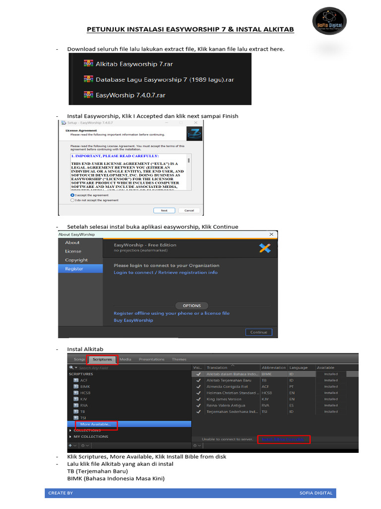 Petunjuk Instalasi Easyworship 7 | PDF