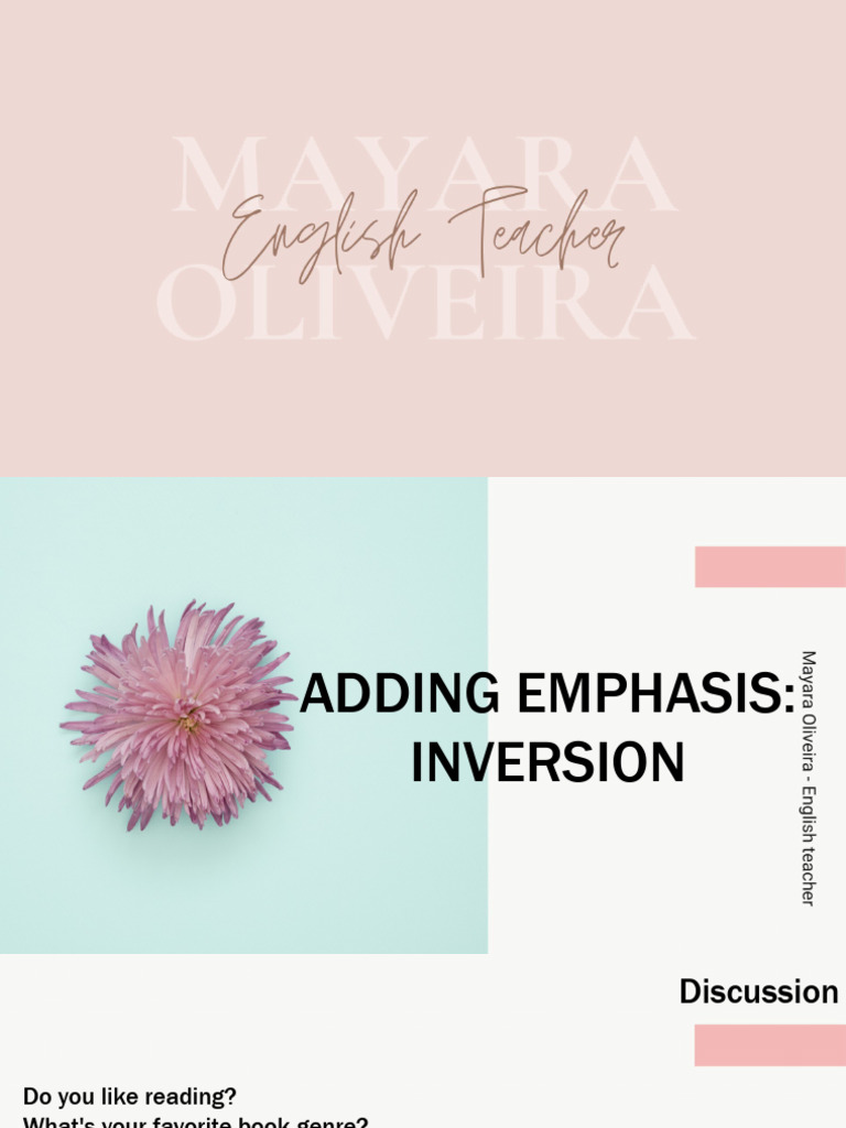 Adding Emphasis Inversion | PDF | Linguistics | Grammar