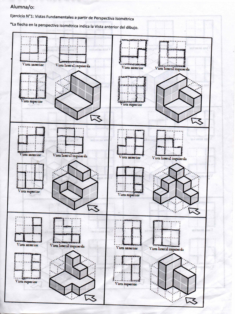 Ejercicios Vistas Ortogonales | PDF