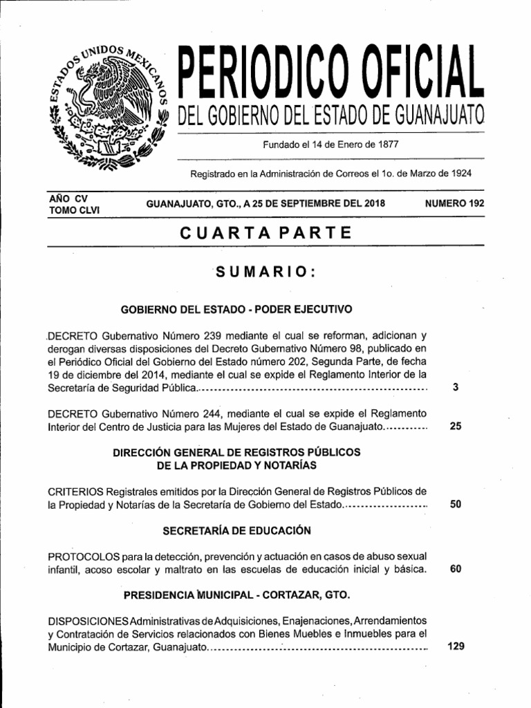 Criteriosregistrales2018 Guanajuato | PDF