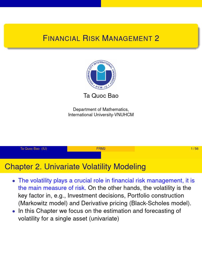 FRM_2_Chapter 2 | PDF | Autoregressive Model | Stationary Process