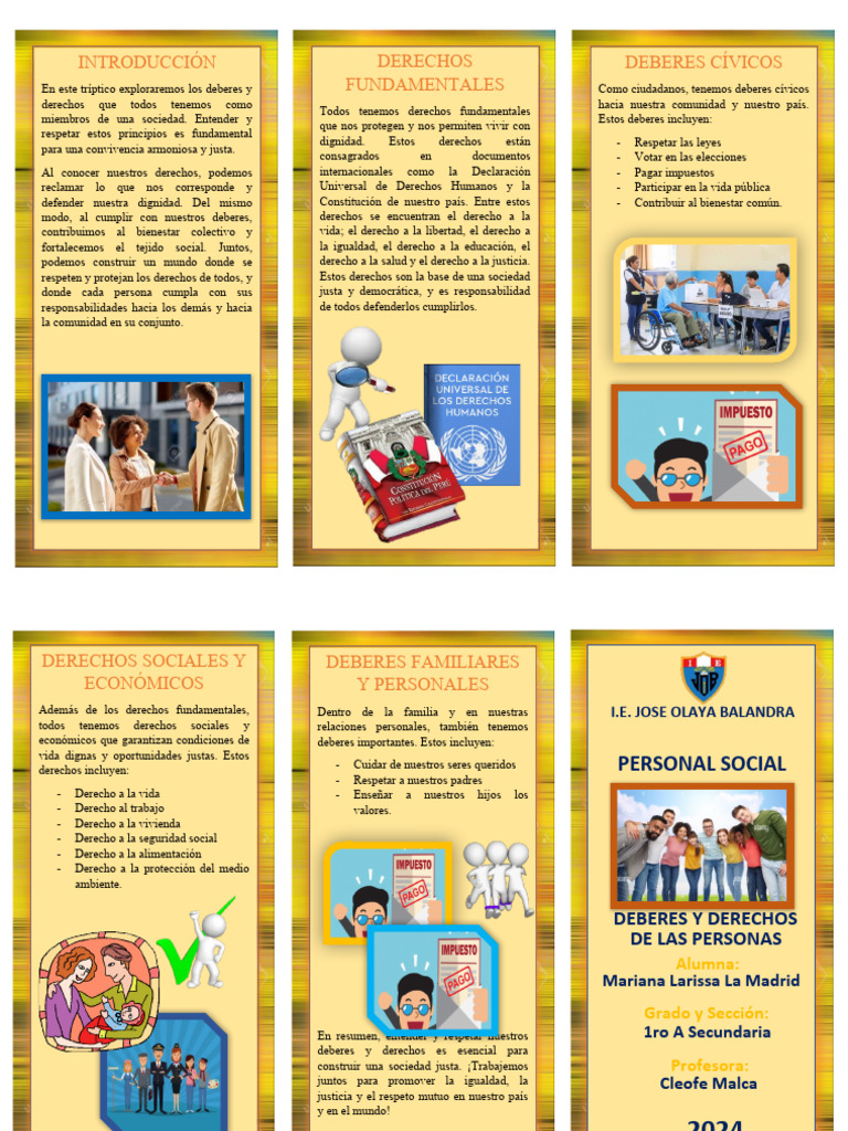 Molde Triptico | PDF | Igualdad social | Derechos