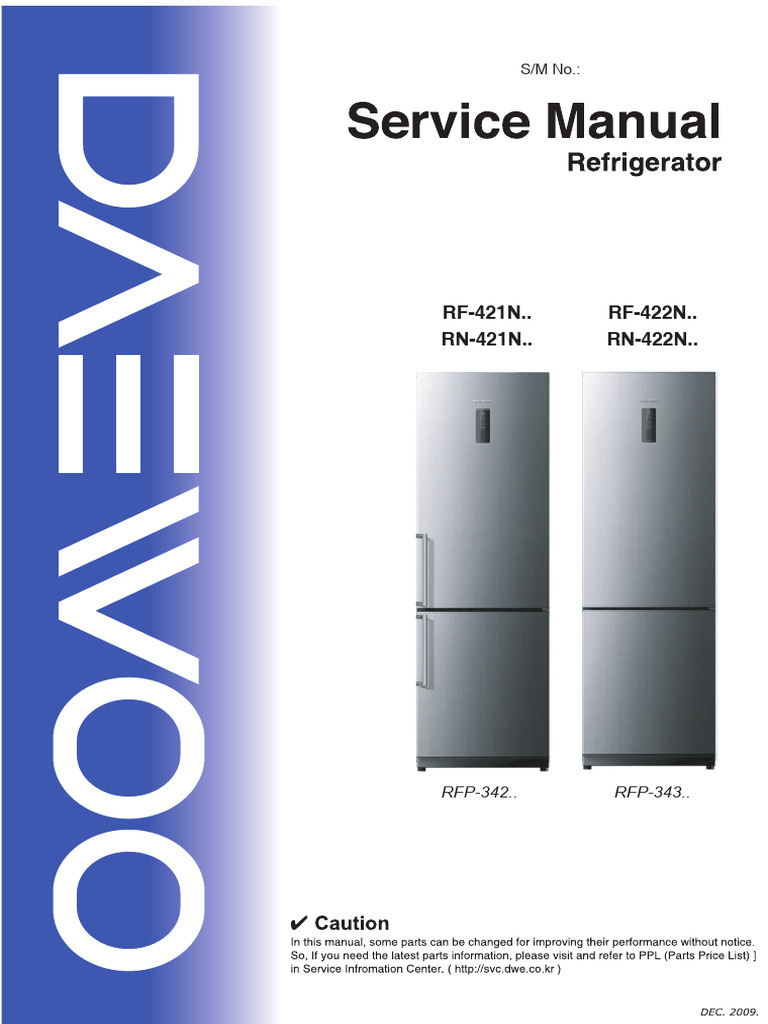 Frigo Daewoo - rf-421n - 422n - rn-421n - 422n - rfp-342 - 343 | PDF ...