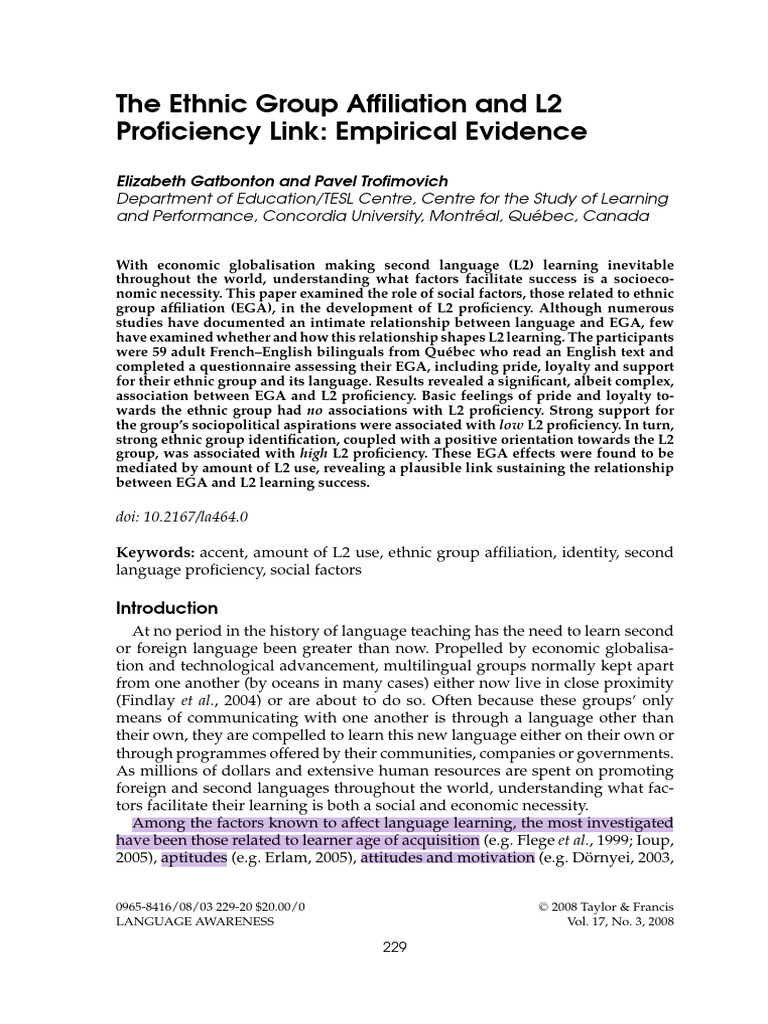 Gatbonton-Trofimovich-2008 | PDF | Second Language | Fluency
