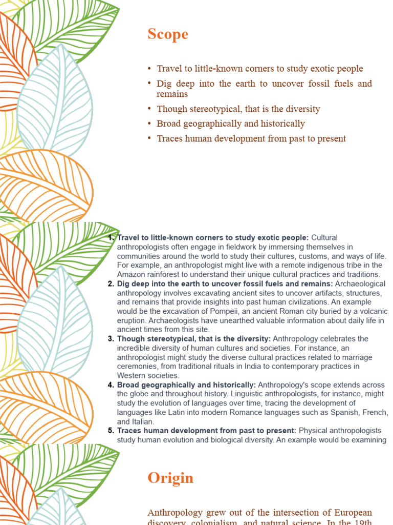 3 Origin, Scope, Relevance and Uniqueness 02 Aug 2023 | PDF | Anthropology | Archaeology