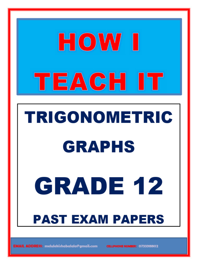 p2 Gr12 Trig Graphs - P Exam | PDF | Cartesian Coordinate System ...