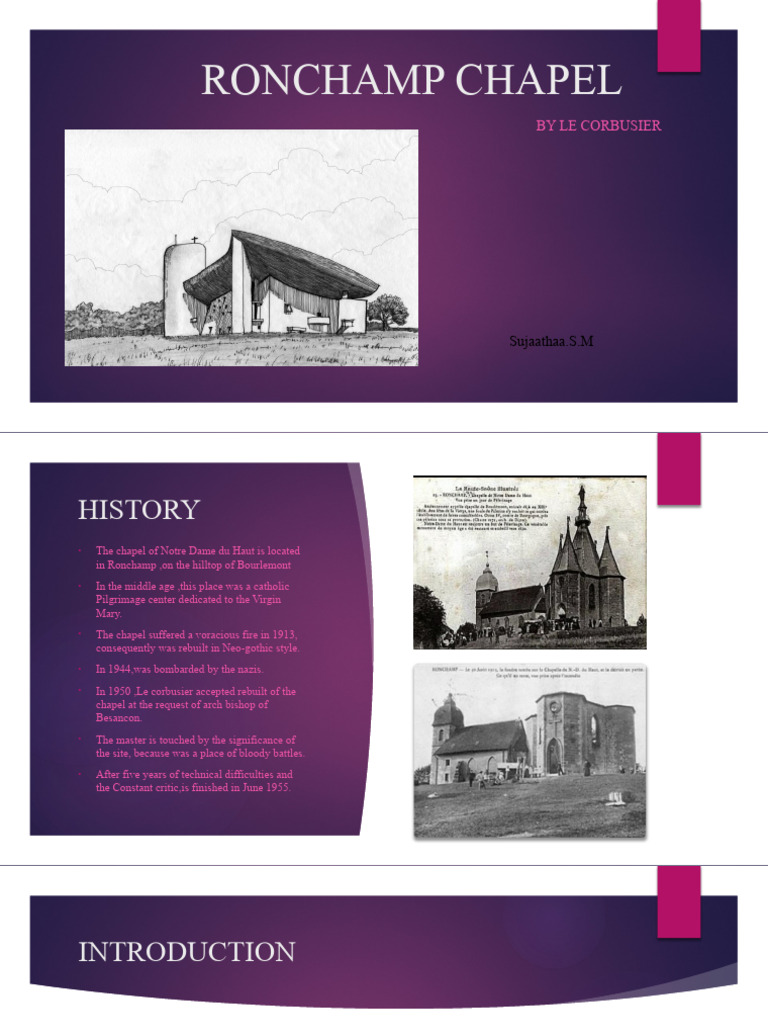 Ronchamp Chapel: by Le Corbusier | PDF