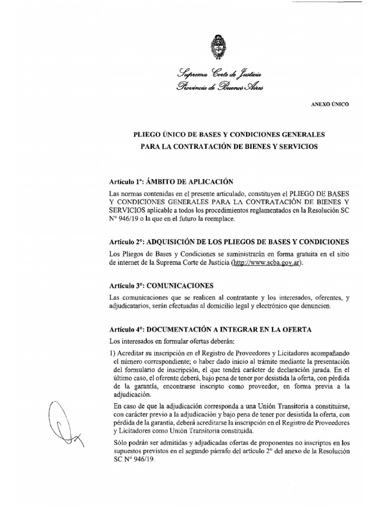 D029-2024 - Pliego de Bases y Condiciones Generales | PDF