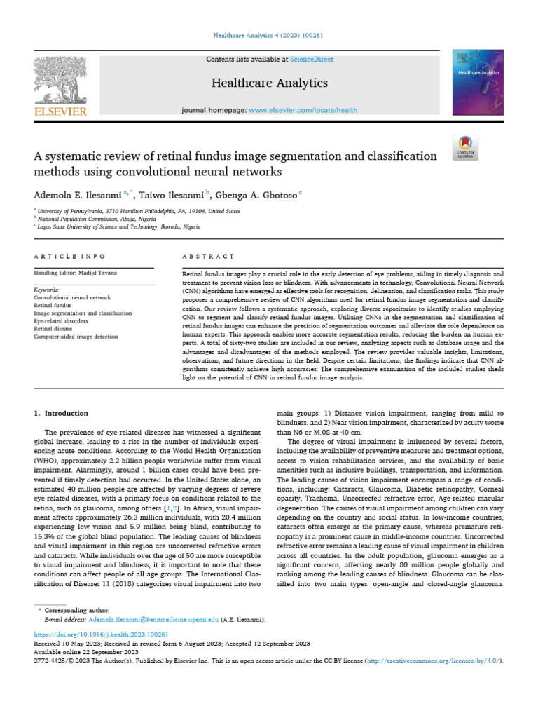 Multi-Stage Segmentation of The Fovea in Retinal Fundus Images Using Fully Convolutional Neural ...