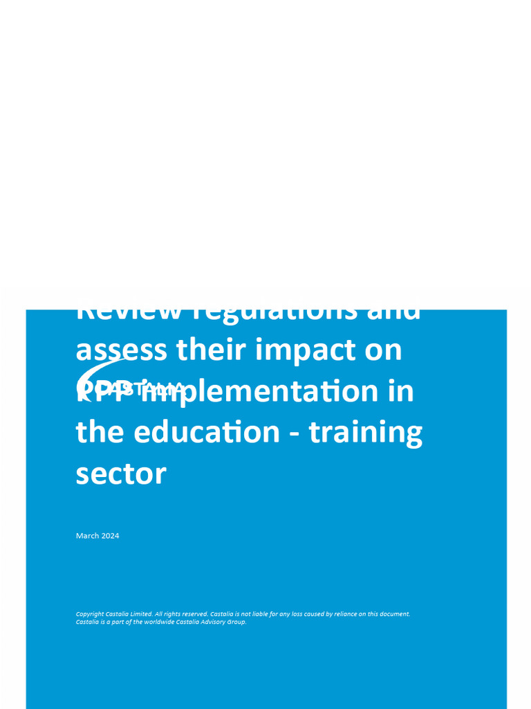 Report on Review Regulations and Assess Their Impact on PPP ...