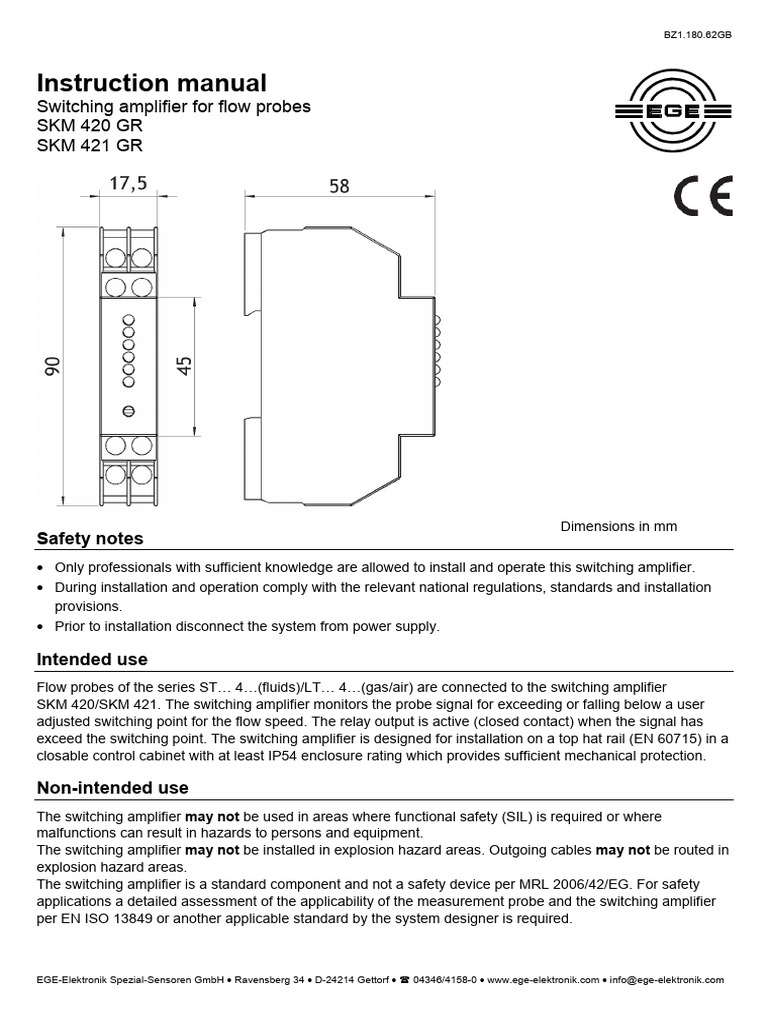 EGE Elektronik SKM 420 421 GR | PDF | Relay | Light Emitting Diode