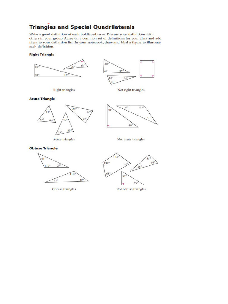Triangles and Special Quadrilaterals | PDF