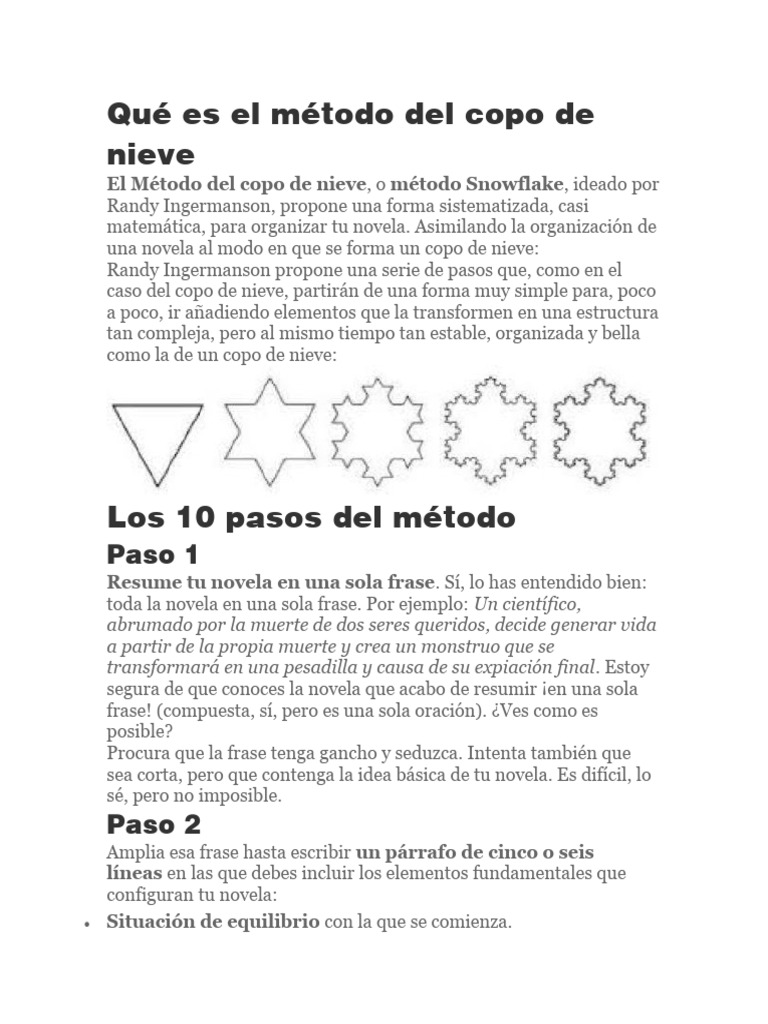 Qué Es El Método Del Copo de Nieve | PDF