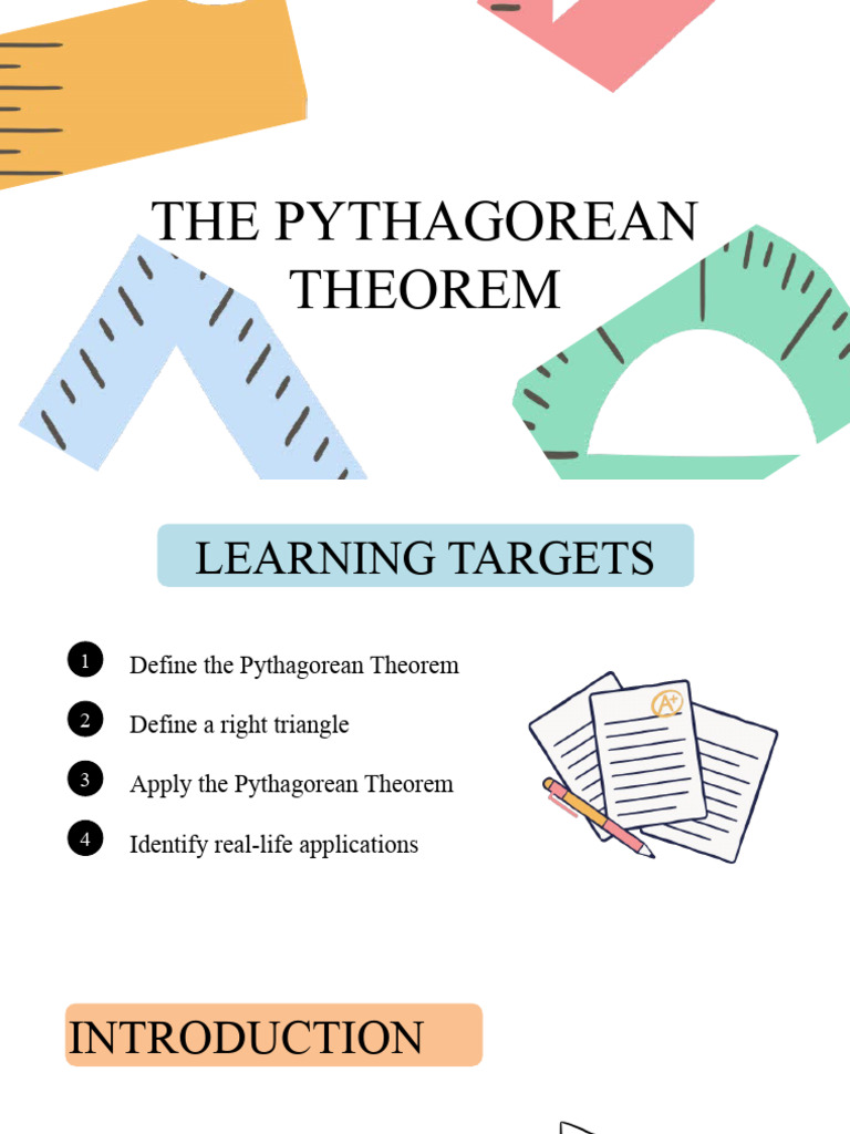Colorful Playful Illustrative Pythagorean Theorem Education Presentation | PDF | Triangle ...
