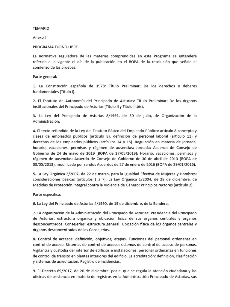 2 - Temario | PDF | Derecho