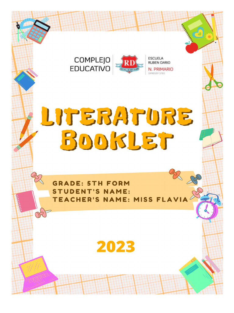 Booklet 5th Form Literature 2023 | PDF