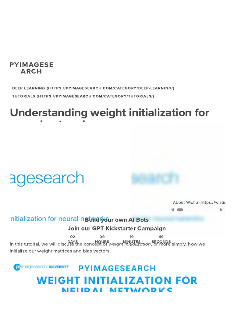 Understanding Weight Initialization For Neural Networks - PyImageSearch ...