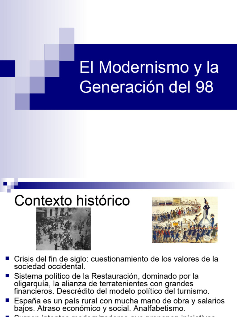 El Modernismo y La Generación Del 98 | PDF | Ensayos