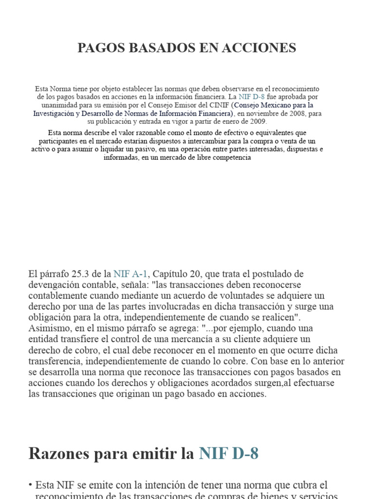 Nif D-8 | Descargar gratis PDF | Compartir (Finanzas) | Contabilidad