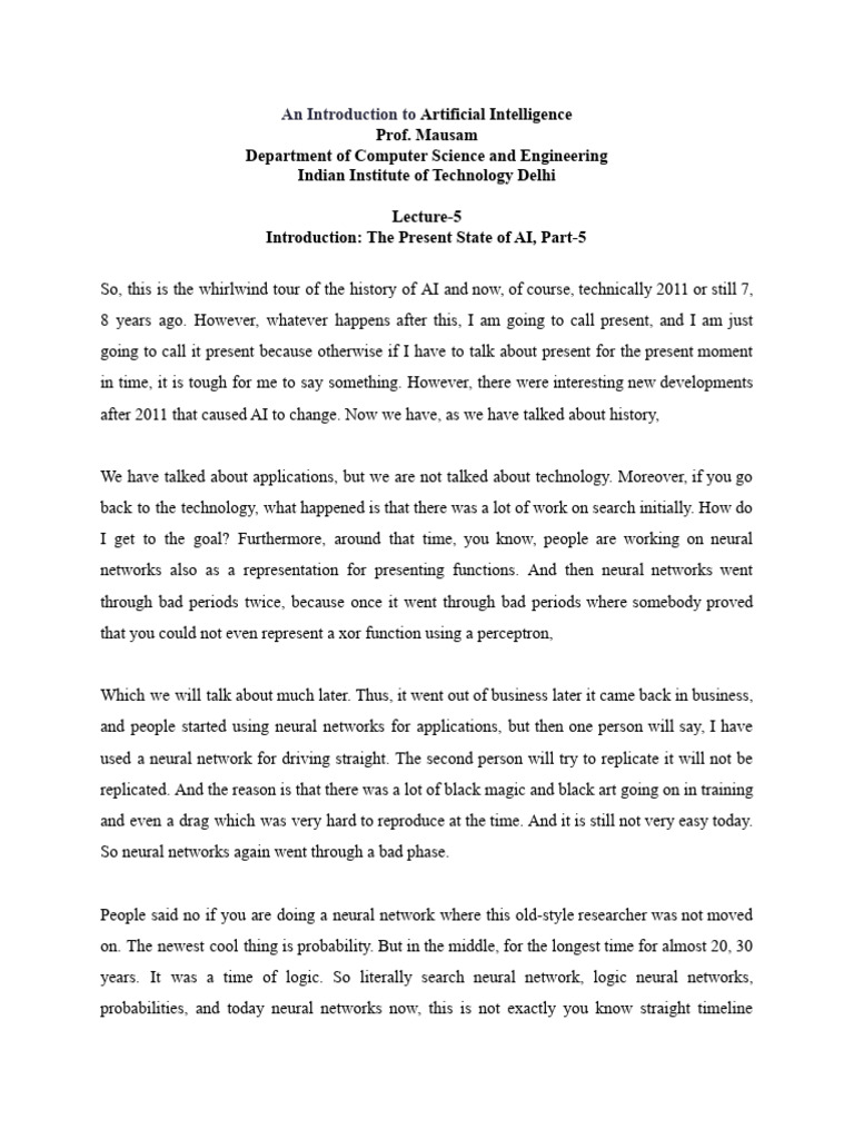 Lec 5 | PDF | Artificial Intelligence | Intelligence (AI) & Semantics