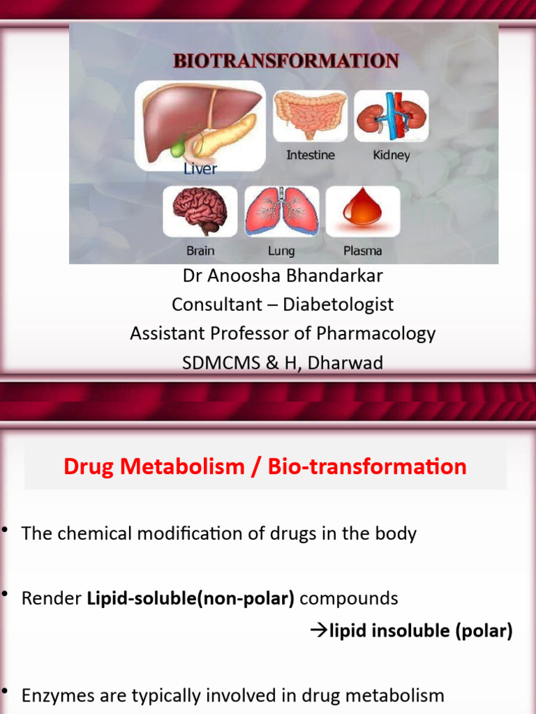 Biotransformation - Mbbs PPT - DR Anoosha Bhandarkar | PDF | Drug ...