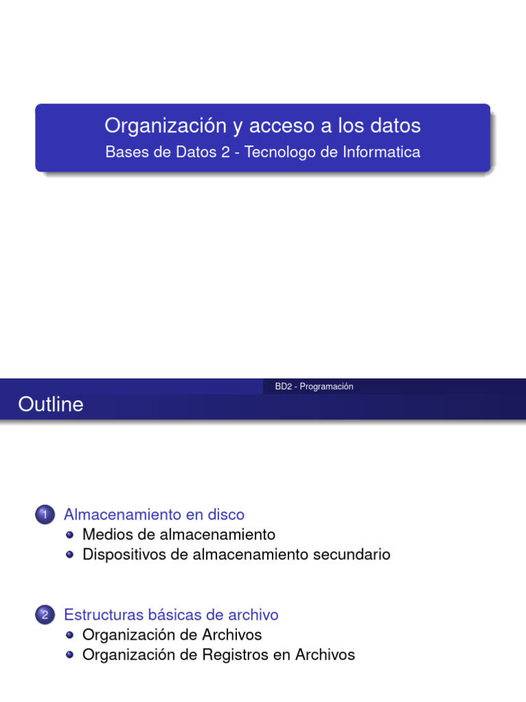 bd2 Teorico06 | PDF | Almacenamiento de datos de la computadora | Archivo de computadora