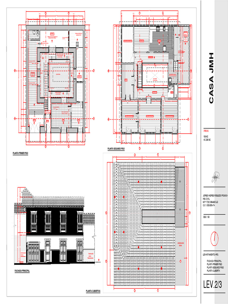 Levantamiento 1-Plantas - Fachada | PDF
