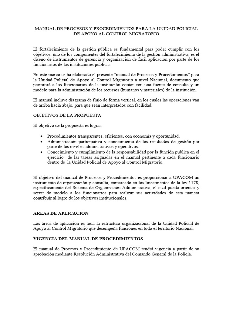 Manual de Procesos y Procedimientos | PDF