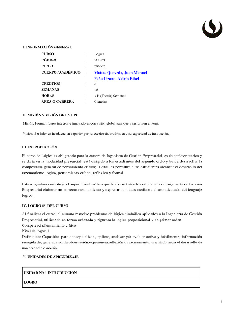 MA473 Logica 202002 | PDF | Proposición | Razonamiento deductivo