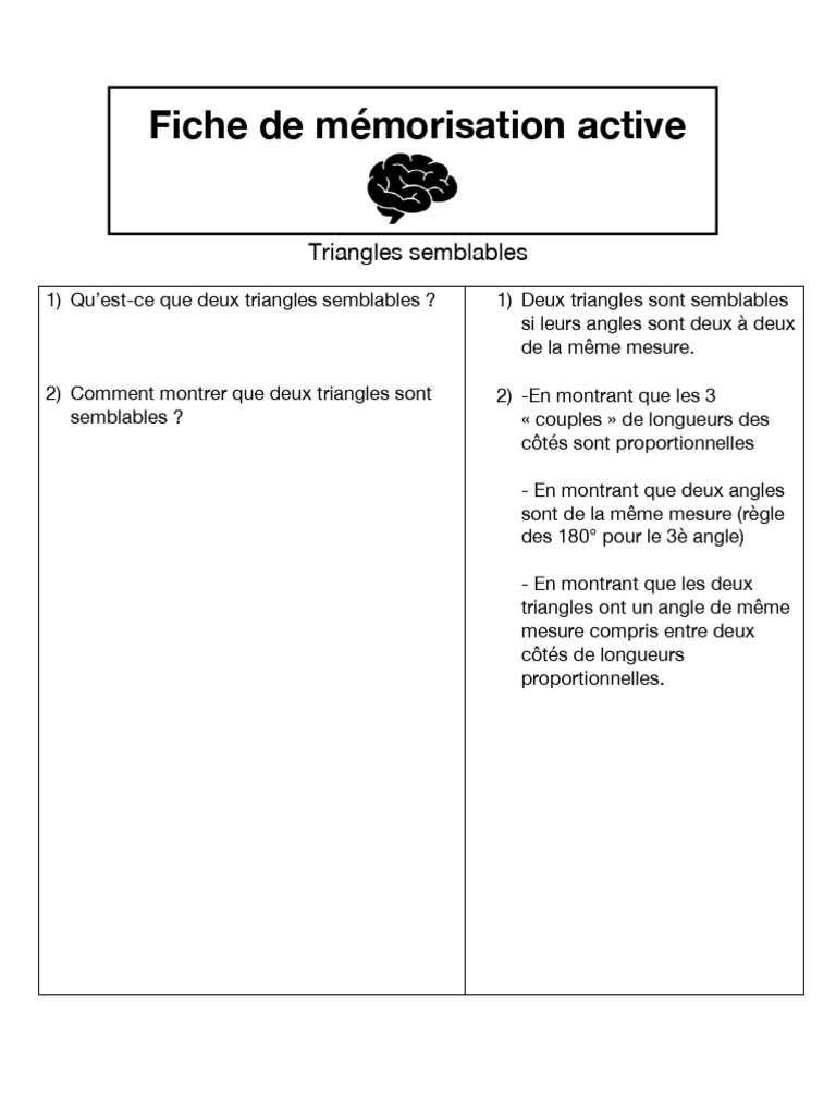 Démonstration de triangles semblables | PDF | Géométrie | Géométrie euclidienne