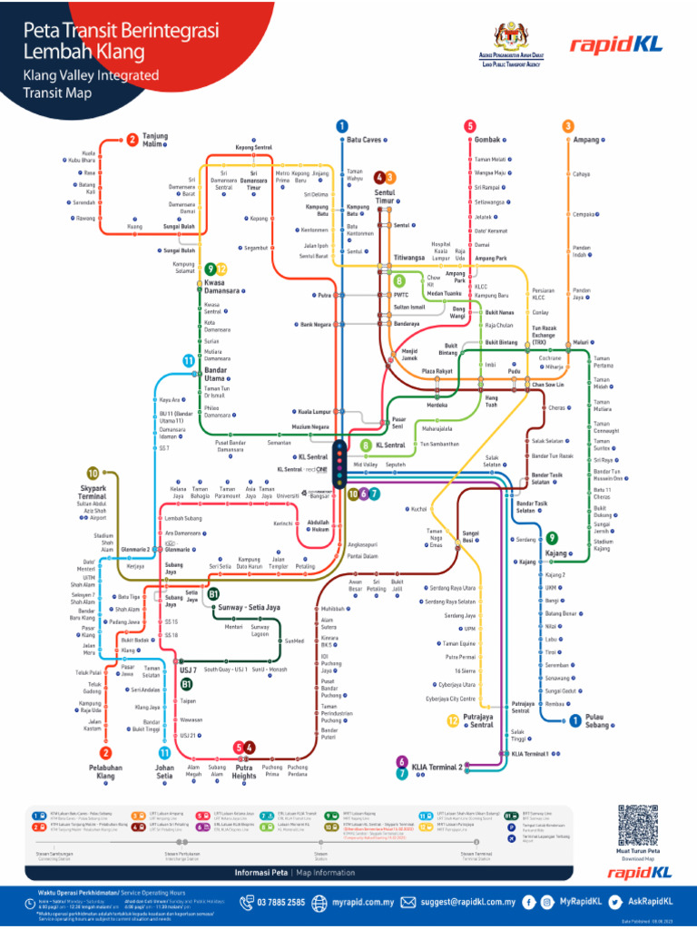 Rapid KL - Integrated Transit Map - MyRapid | PDF