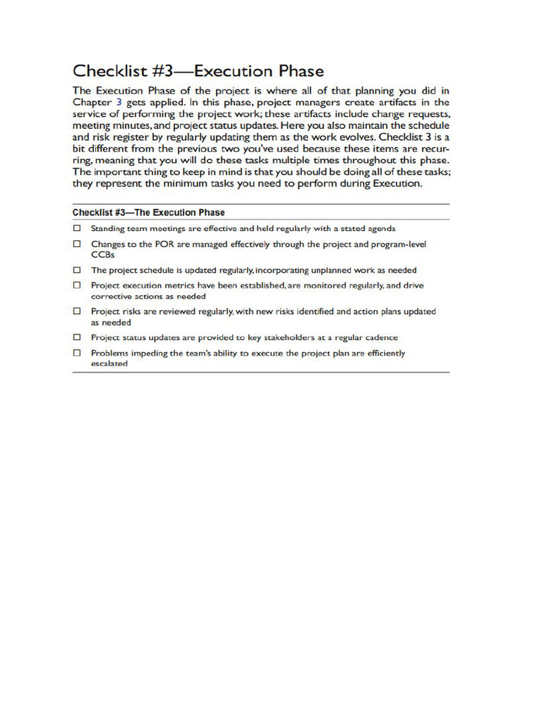 A_ Project Management Checklists Part 2 | PDF