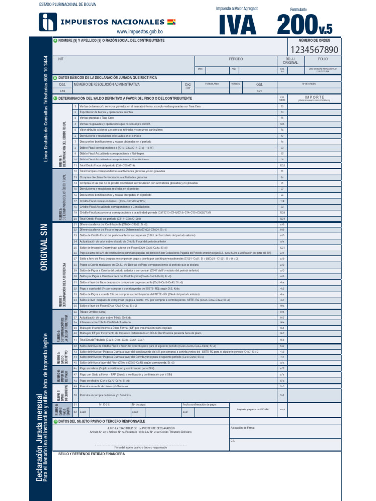 Form. 200 V.5 EXTENDIDO | PDF | Impuesto al valor agregado | Impuestos