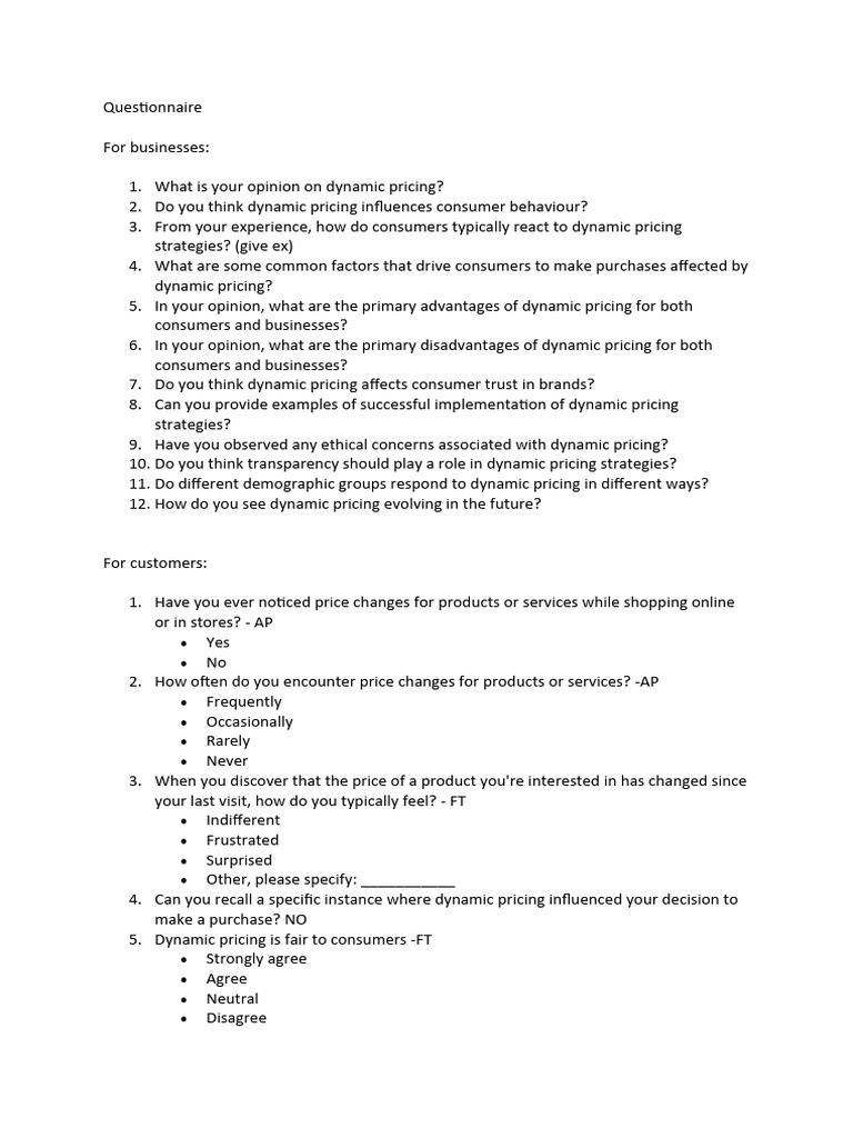 Questionnaire | PDF | Artificial Intelligence | Intelligence (AI) & Semantics