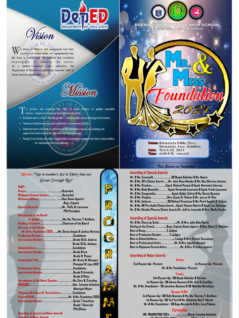 Mr. & Ms. Foundation 2024 Event Program | PDF