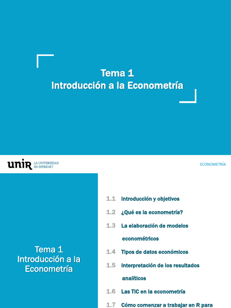 Tema1 Econometria | PDF | Econometría | Análisis de regresión